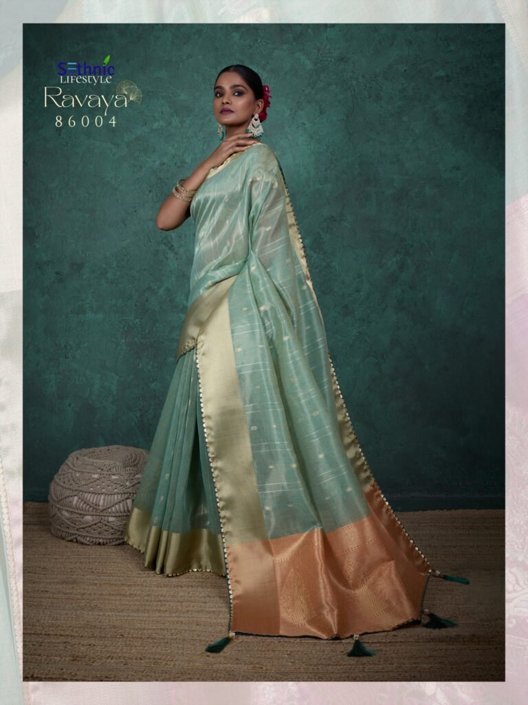 Ravaya Linen Blend Woven Saree – RAAL SILK